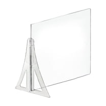 30" x 40" Acrylic Protective Shield with Metal Counter Edge Clamp ...