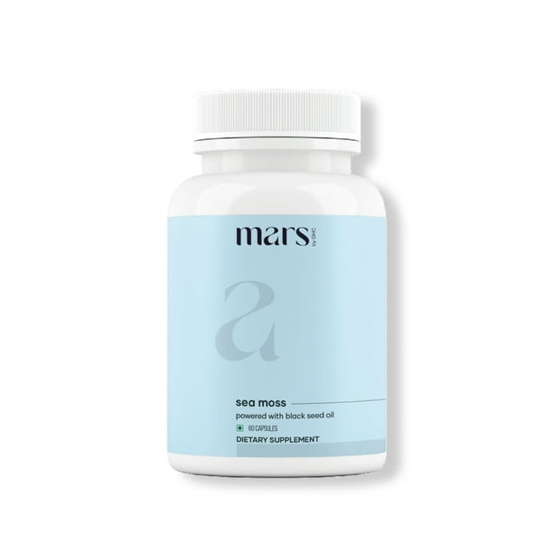 mars by GHC Natural Sea Moss Caps: Powered with Ashwagandha, Black Seed ...