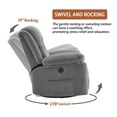Sfxingyou Large Power Swivel Rocker Recliner with Massage and Heat, USB ...