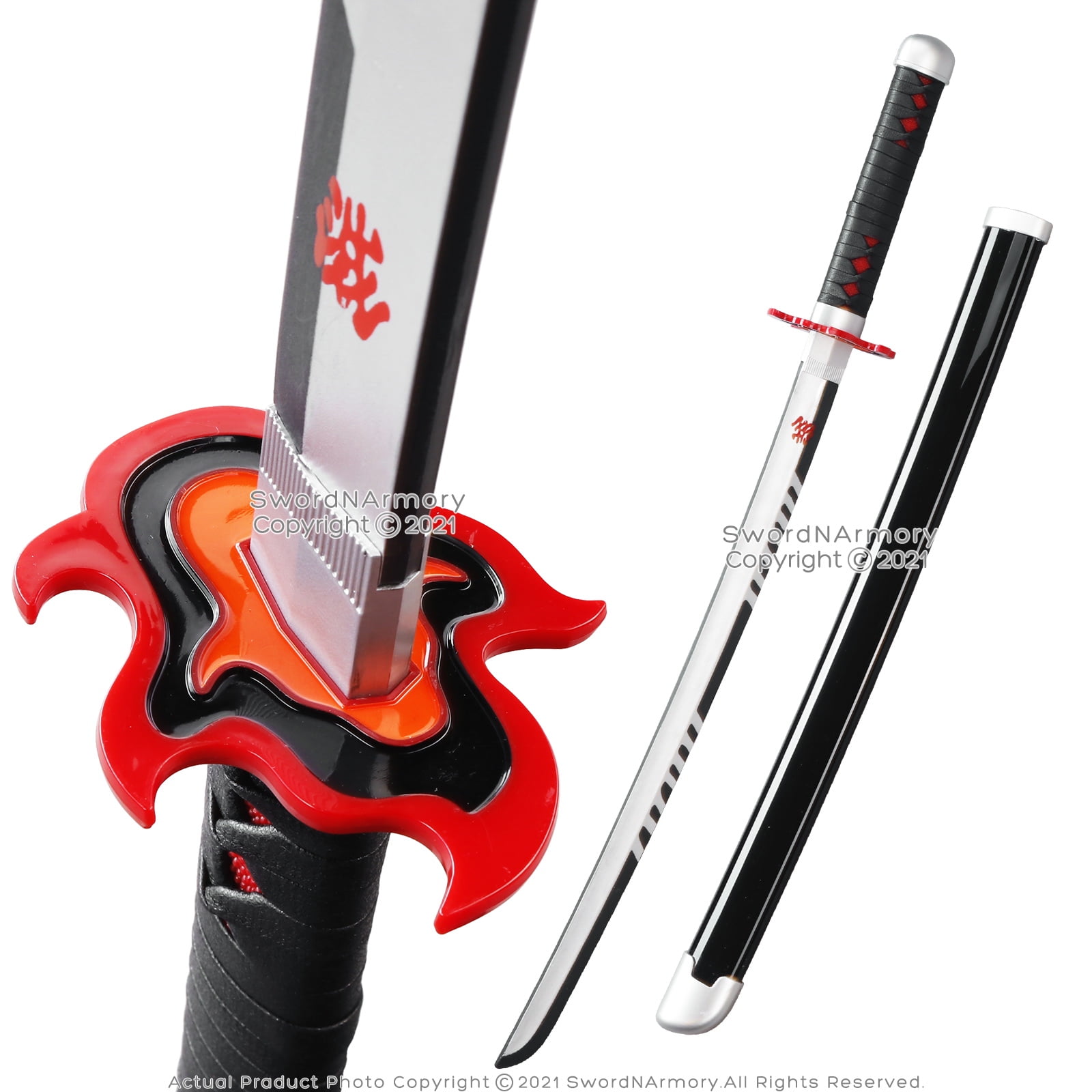 Tanjiro Sun Breathing Plastic Child-Sized Demon Samurai Sword Cosplay ...