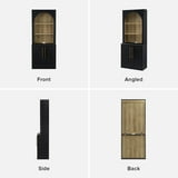 Mopio Blake Storage Cabinet with Hutch, Sideboard Buffet Cabinet with ...