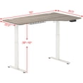 SHW 55-Inch Electric L-Shaped Lift Desk, Height Adjustable, Oak ...