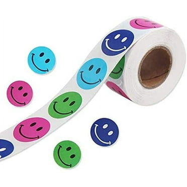 Round Smile Face Stickers (100Pc) - Stationery - 100 Pieces - Walmart.com
