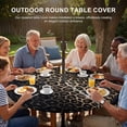 Round Outdoor Tablecloth with Umbrella Hole and Zipper, Leopard Print ...