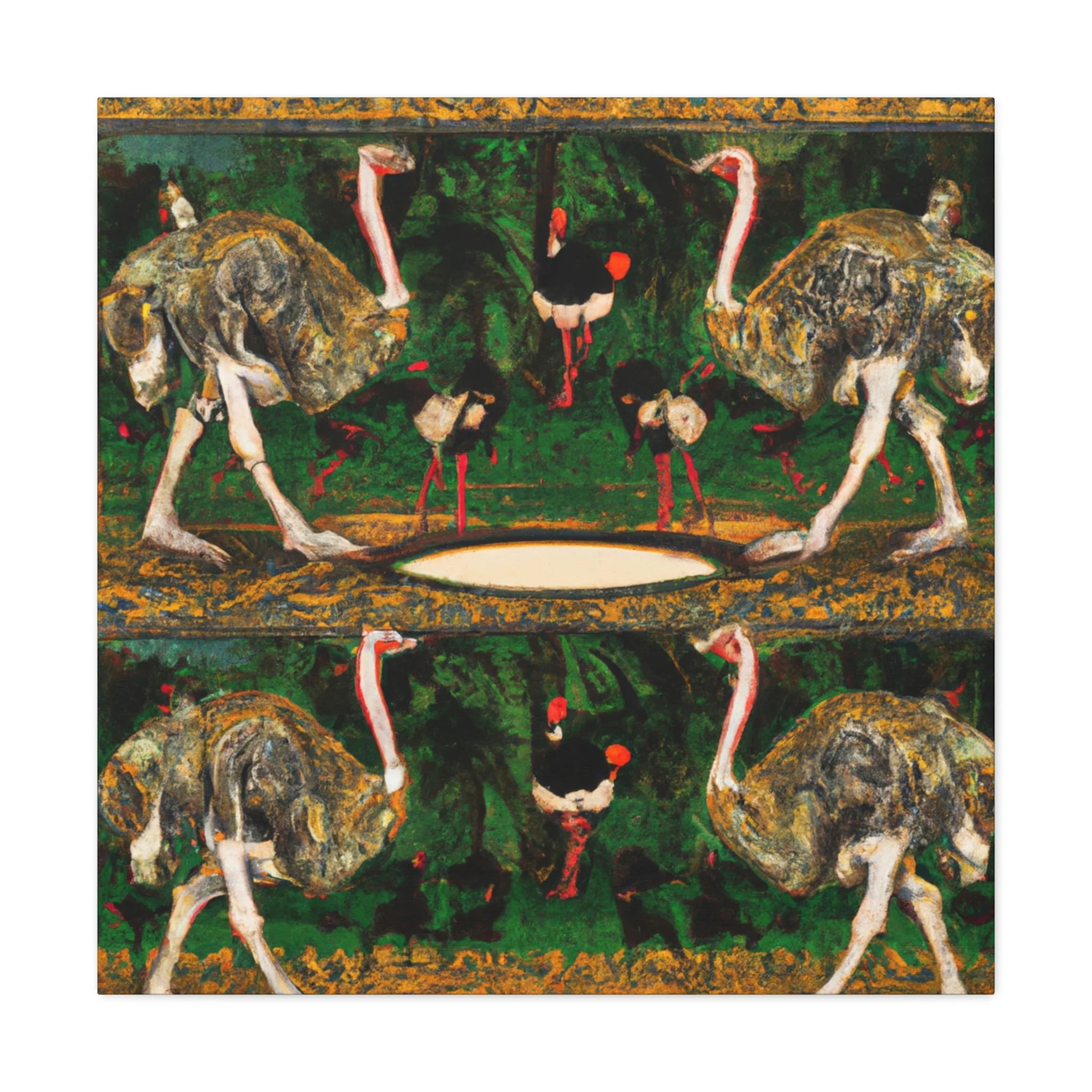 Ostrich in Restraint - Canvas - Walmart.com
