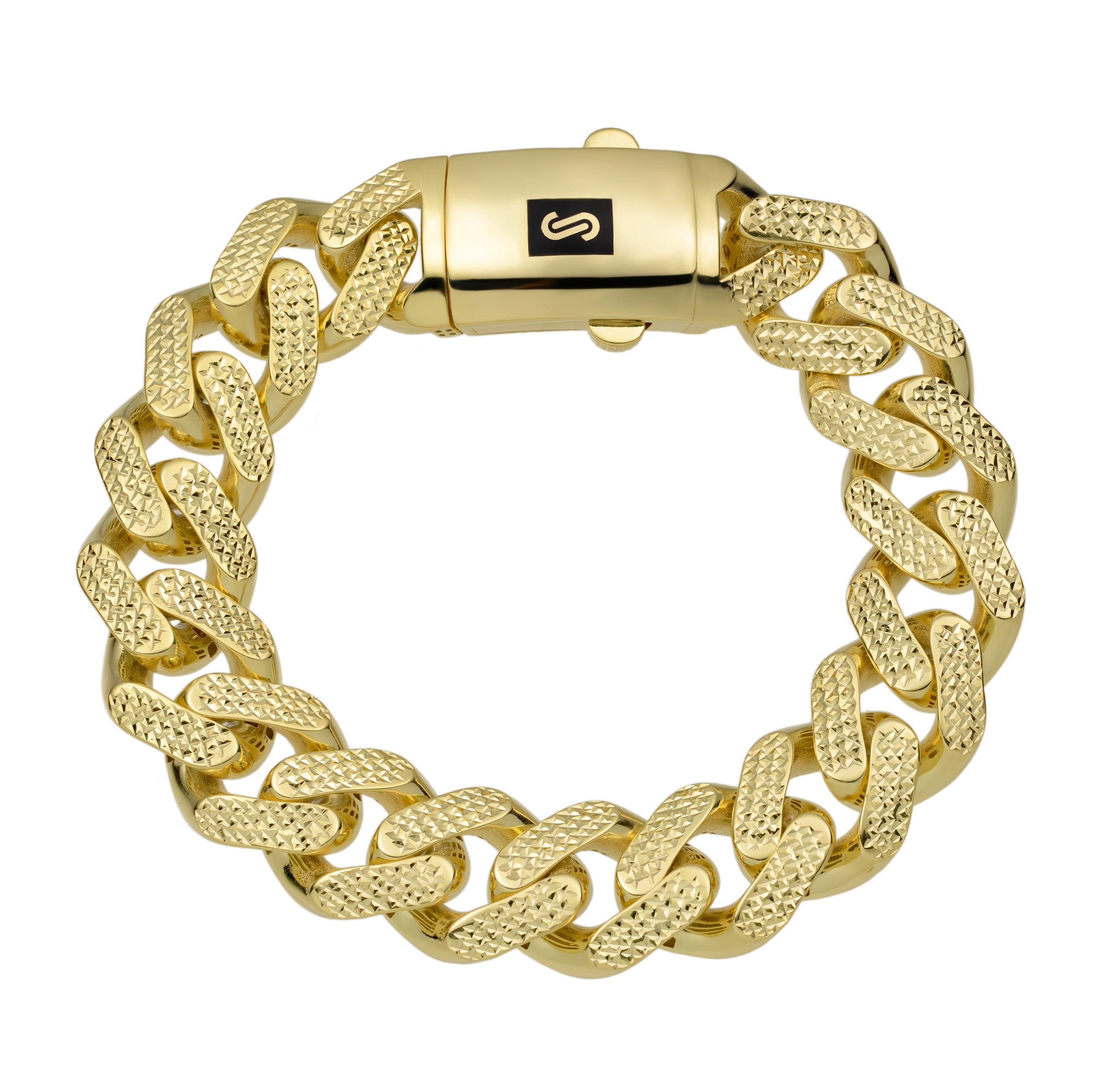 Miami Cuban Royal Link Unisex Adult Monaco Chain Bracelet Real 10K ... Miami Cuban Royal Link Unisex Adult Monaco Chain Bracelet Real 10K ...