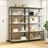 vidaXL Shelf Storage Bookshelf Shelving Unit 5-Layer Steel and ...