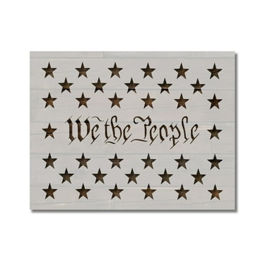United States US Air Force 50 Stars Flag Union Stencil Template ...