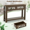 Gymax 2-tier Console Entryway Table w/ Drawers for Living Room Entrance ...
