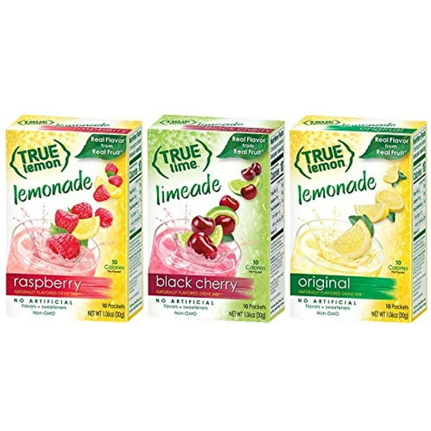 True Lemon 10 Ct. Drink Mixes 3 Flavor Variety Bundle: (1) Original ...