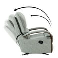 Upholstered Rocking Recliner Chair Metal Base for Home Living Room Sage ...