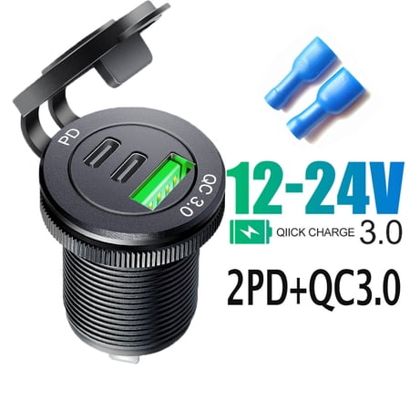 Quick Charge 3.0 3 USB Car Charger Fast Charge Socket Aluminium Power ...