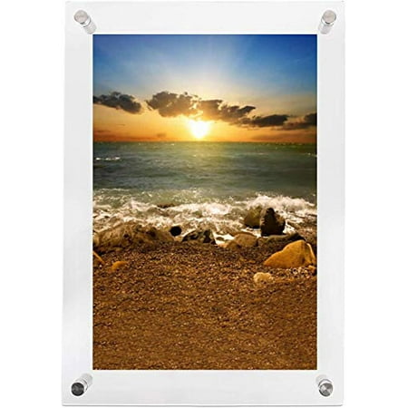 DistinctAndUnique 20" x 30" Clear Acrylic Wall Mount Floating Frameless ...