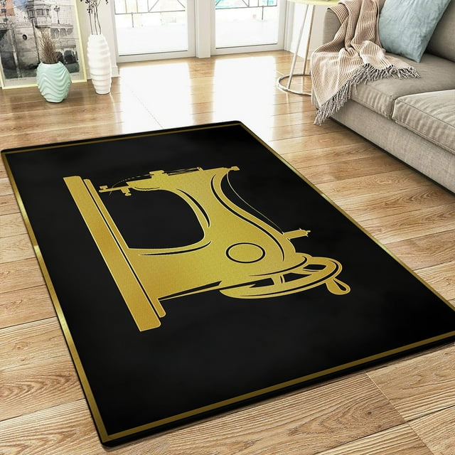 Rectangle Area Rug For Living Room, Bedroom, Sewing Machine Rug Sewing ...