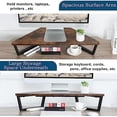 26 inch Triangle Monitor Stand Riser, Desktop Corner Shelf with Metal ...