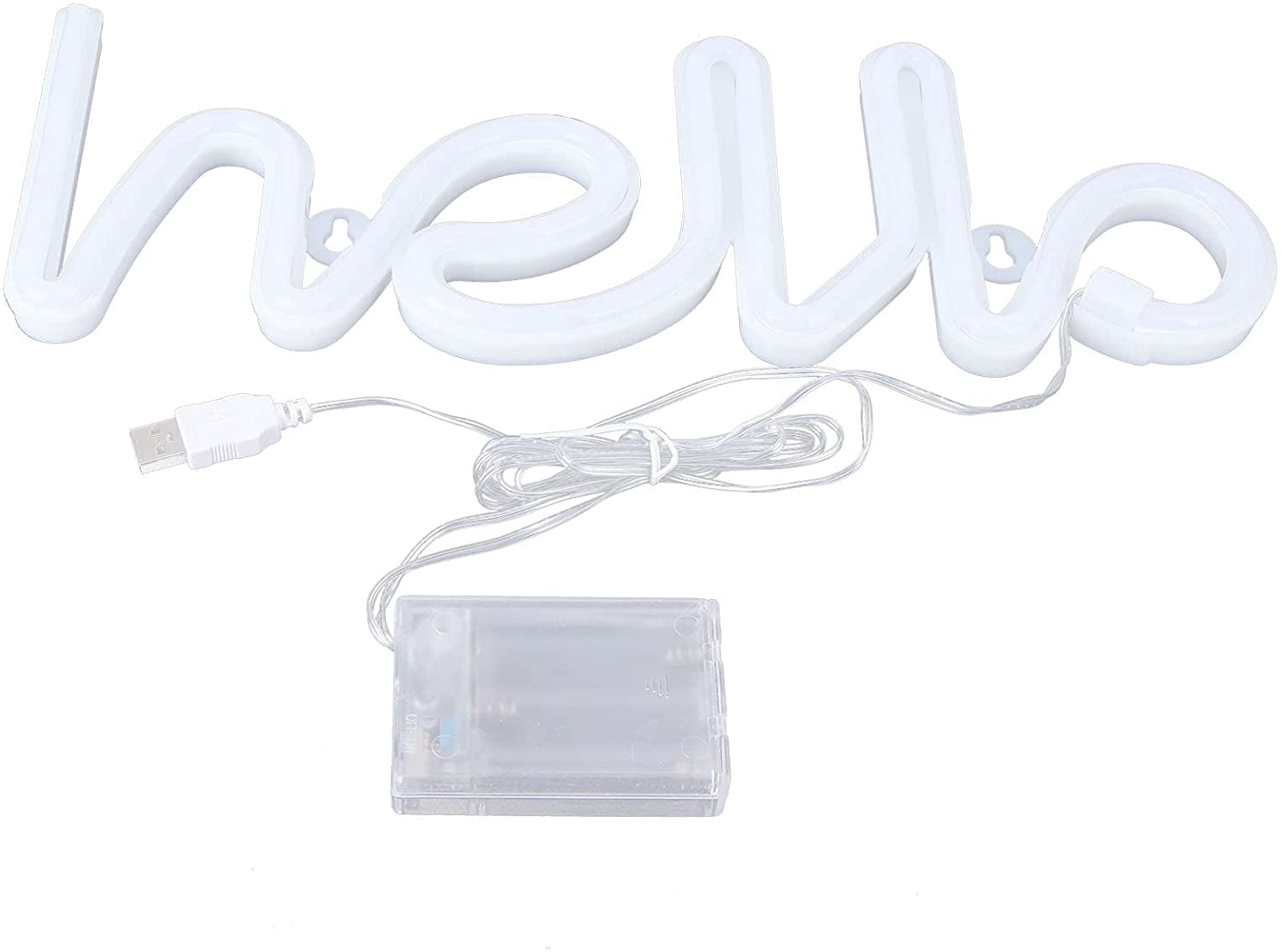 Letrero de neón LED con letras de neón de Hello, decoración de pared ...