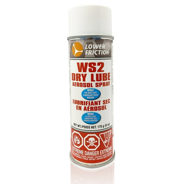 LOWER FRICTION MK-WS2-SP Tungsten Disulfide Dry Lubricant Aerosol Spray ...