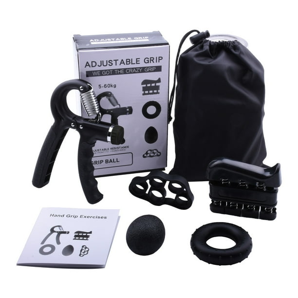 Hand Grip Strengthener Workout Kit (5 Pack) Forearm Grip Adjustable ...