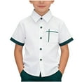 BRGZLK Girls Short Sleeve Shirt Summer Cute Lace Trim Stripe Button Up ...