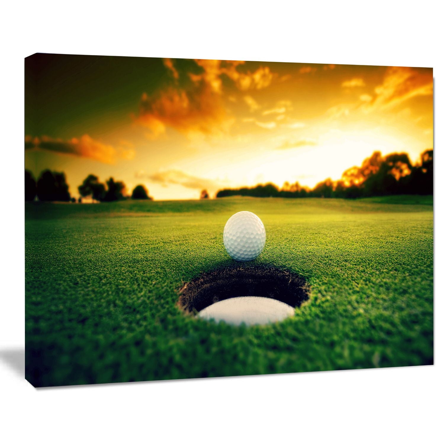 Click here for Designart Design Art Golf Ball Near Hole Landscape... prices