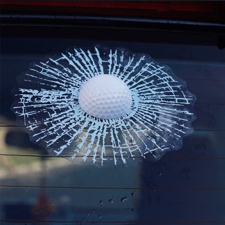 3D Simulation Golf/Baseball Break Glass Car Window Sticker (Golf ...
