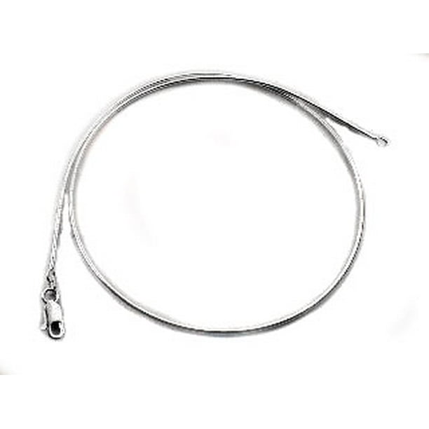 Silver Insanity - 16" Sterling Silver 1mm Round Omega Chain Wire ...