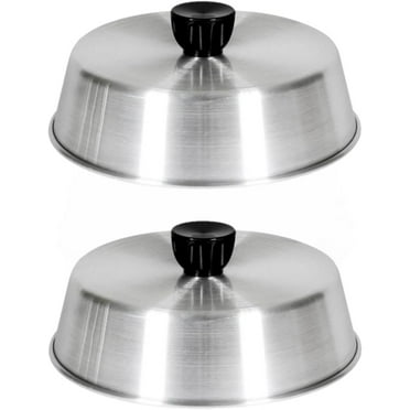 TrueCraftware- 8" Grill Basting Cover with Black Plastic Knob Aluminum ...