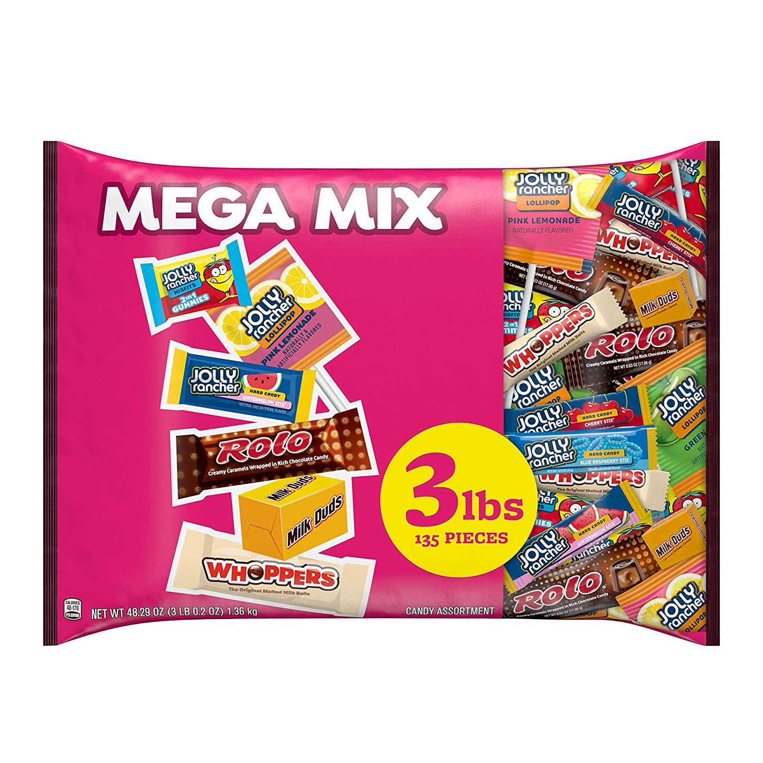 Hershey Mega Mix Chocolate and Sweets Assortment Candy, Individually ...