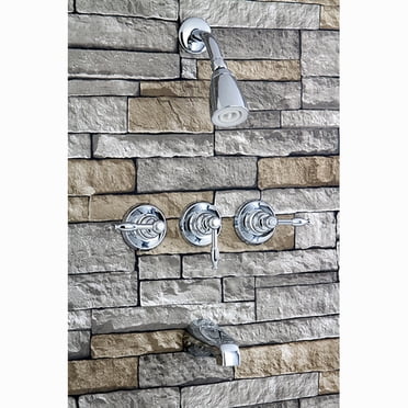 Premier Sanibel Three-Handle Tub & Shower Faucet, Brushed Nickel ...