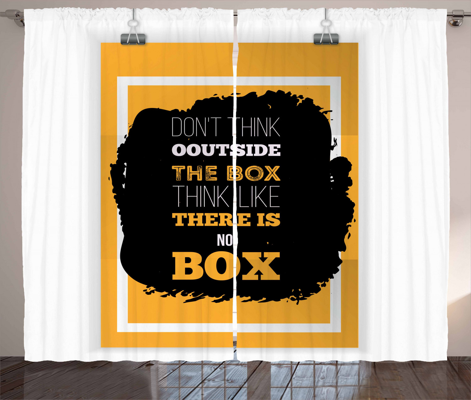 Inspirational Curtains 2 Panels Set, Wise Words about Original Ideas ...