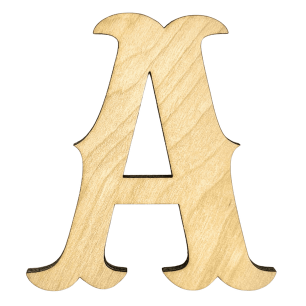 Krafty Supply 10" Tall Birch Plywood Letter A |1/4" Thick | Western ...