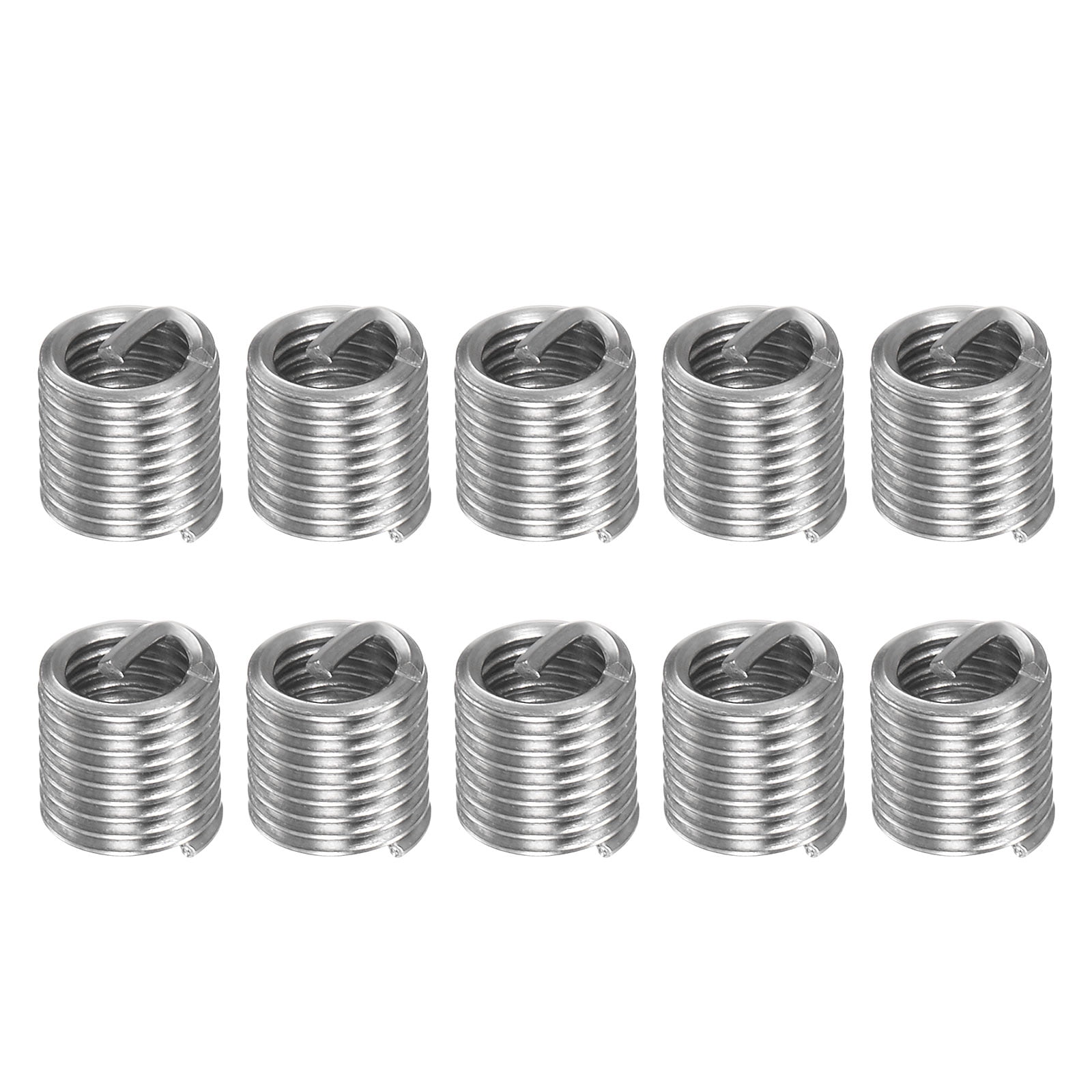 Uxcell M4 x 0.7 2D 8mm 304 Stainless Steel Wire Thread Insert Threaded ...
