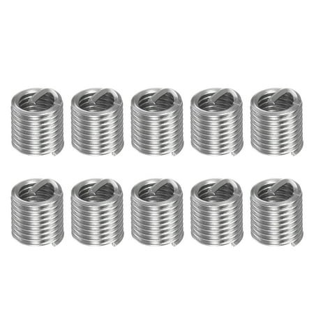 Uxcell M4 x 0.7 2D 8mm 304 Stainless Steel Wire Thread Insert Threaded ...