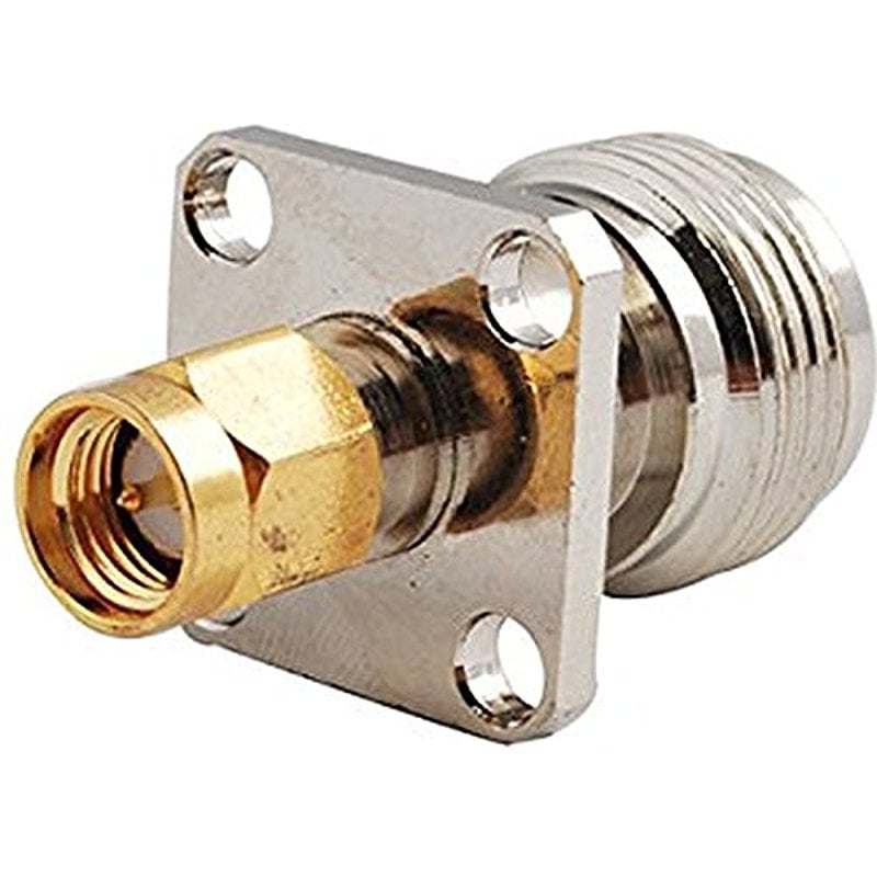 N Panel Mount Jack with Female Basket in to SMA Panel Mount Plug with ...