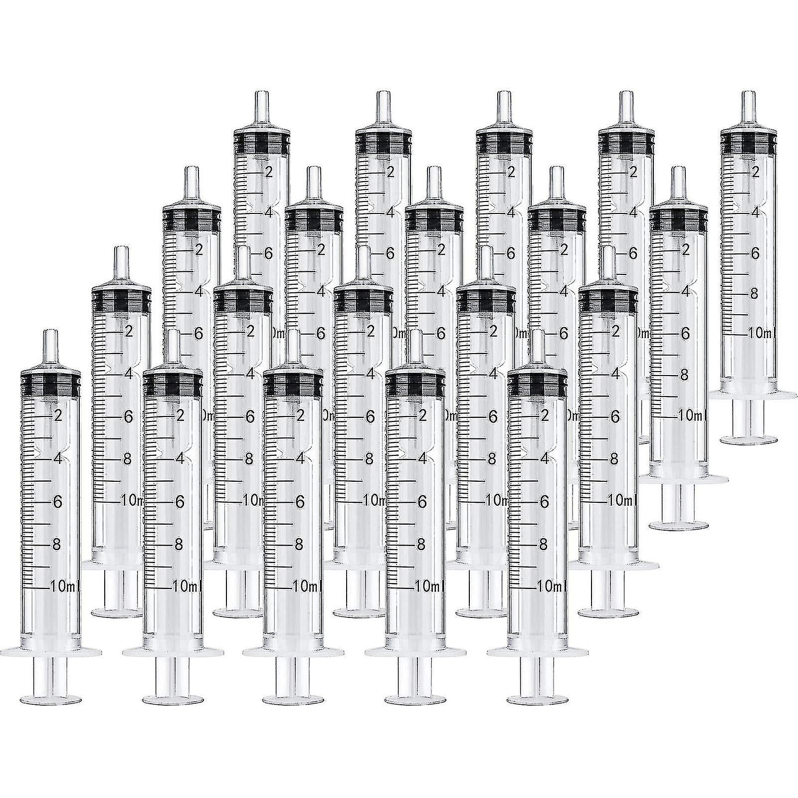 20 paquetes de jeringas de plástico de 10 ml con medición, sin aguja ...