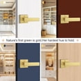 Square Half Dummy Door Levers Brushed Gold Single Dummy(Outside screws ...