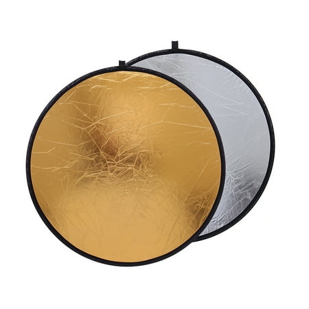 Gold Silver Portable Collapsible Light Round Photography Reflector For ...