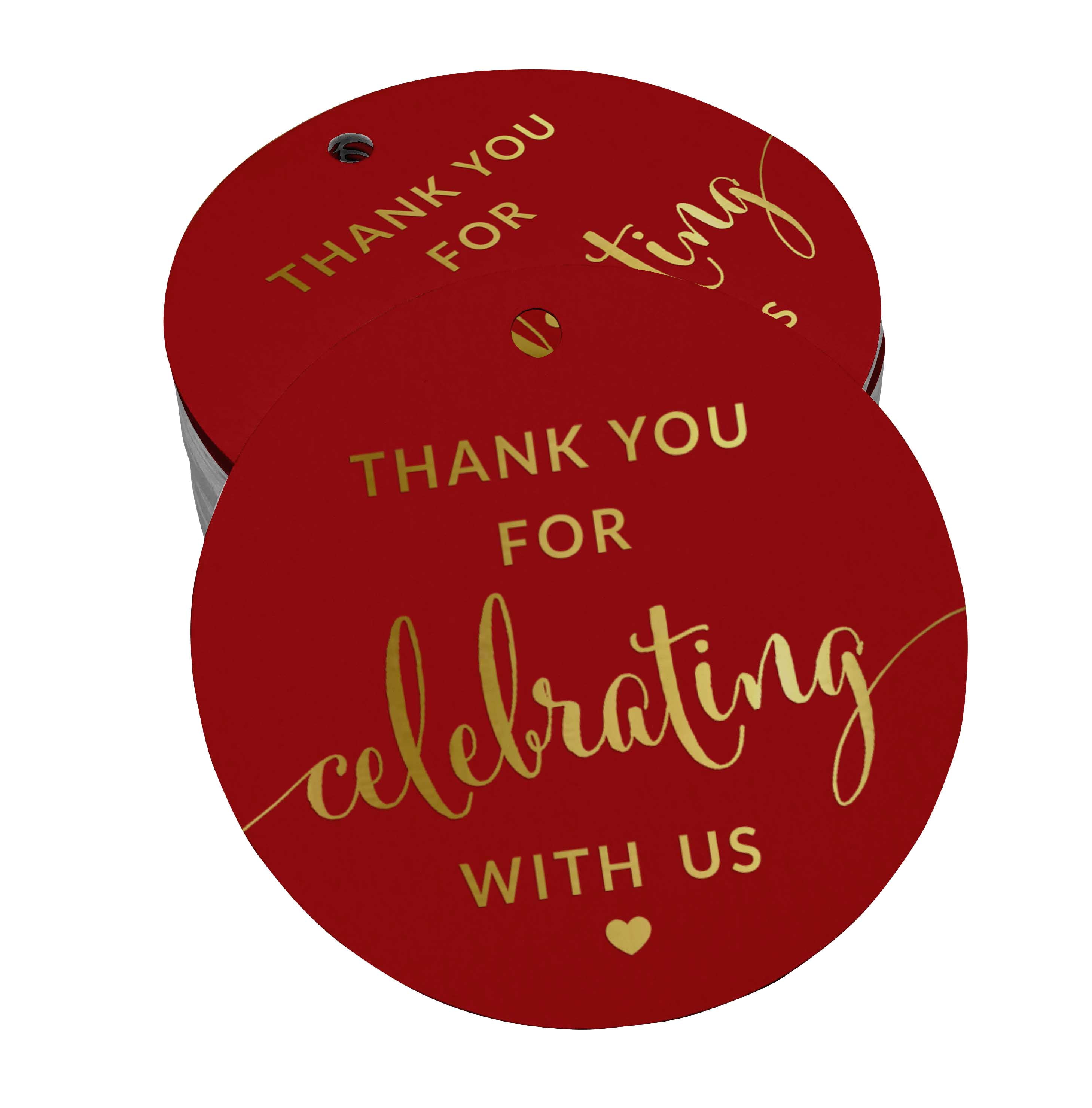 Inkdotpot Gold Foil Paper Hang Tags Thank You Celebrating With Us ...