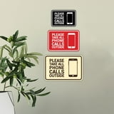 Signs ByLITA Classic Framed Please Take All Phone Calls Outside Sign ...