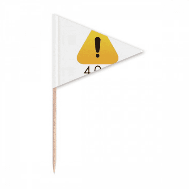 Programmer 502 Error Warning Toothpick Triangle Cupcake Toppers Flag ...