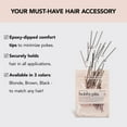 Kitsch Mini Bobby Pins For Women Hair Strong Bun Hold Styling And Sectioning 45 Pcs Brown