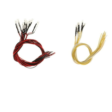 Set of 20 3mm Pre Wired Mini LED DC3-6V Lights Emitting Diodes for DIY ...