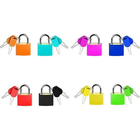 Small Padlock, 8 Pieces Mini Padlock Key Suitcase Padlock with Keys for ...