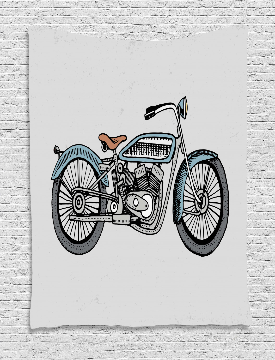 Motorcycle Tapestry Off Road Bike Motocross Racer Theme Transportation motorcycle-tapestry-off-road-bike-motocross-racer-theme-transportation