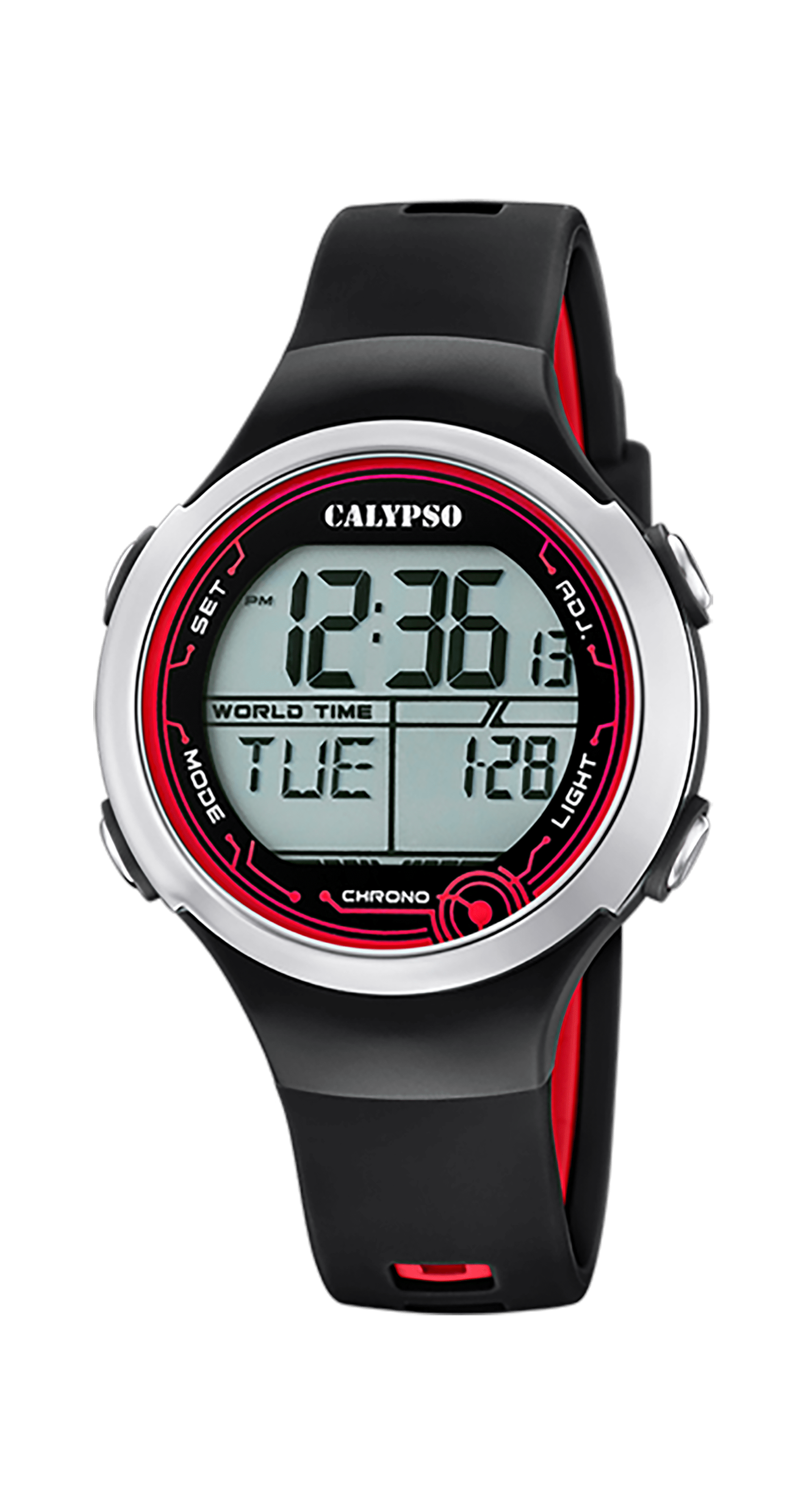 Calypso K5799 - 40mm Mens Digital Sports Watch, Quartz, Silicone Strap ...