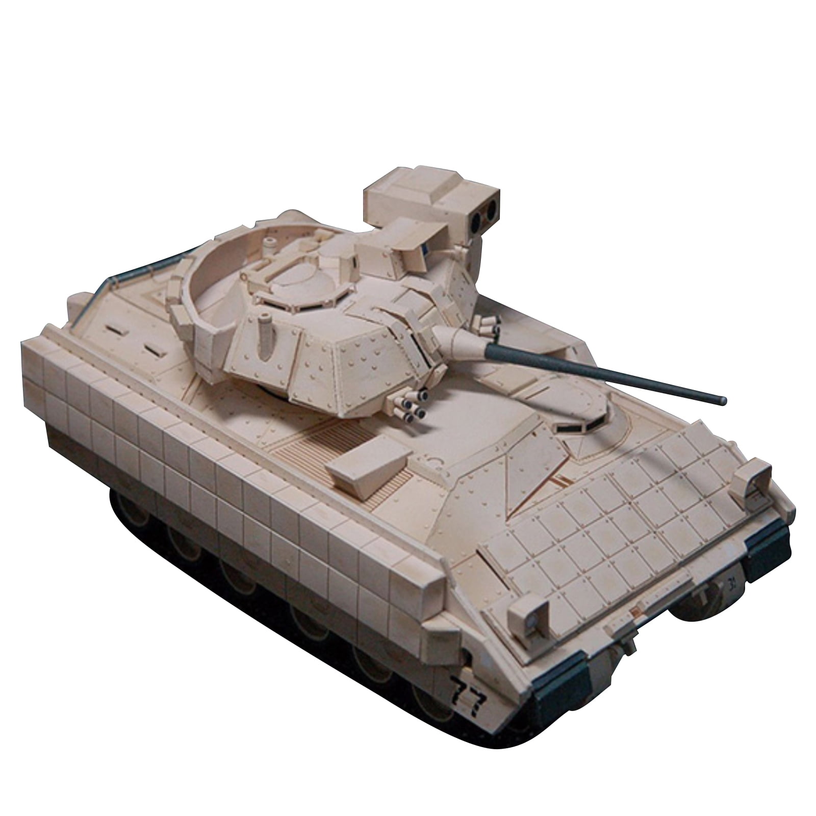Paper 1:43 Military M2 Bradley Infantry Fighting Vehicle Model Vehicle ...