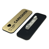 Caregiver 1" x 3" Name Tag/Badge, Brushed Gold, (3 Pack) - Walmart.com