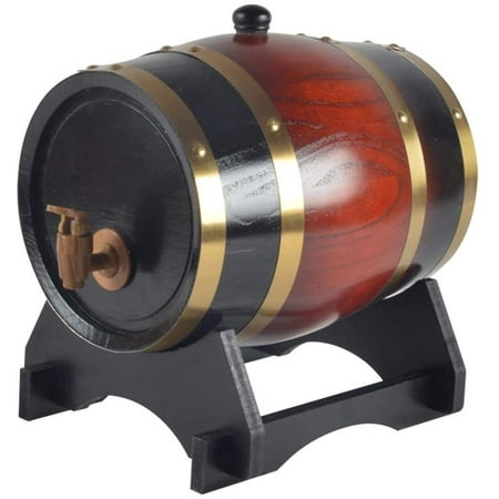 Wine Barrel Wooden Whiskey Bucket, 10L Handmade Solid Wood Bucket with ...