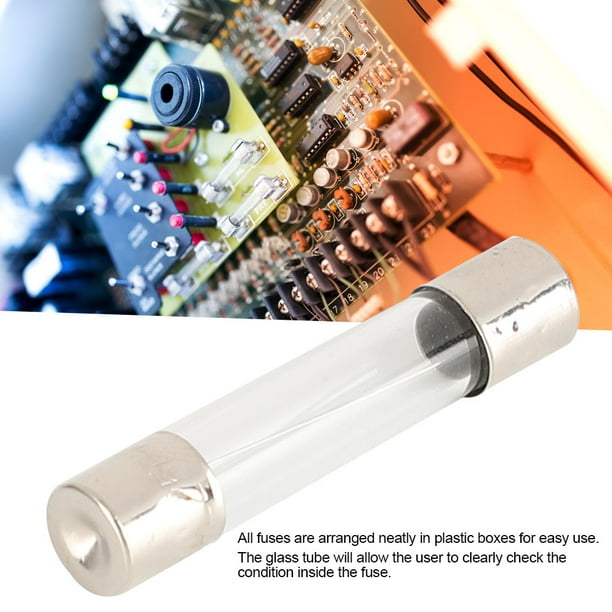 Fusible de vidrio, 150 piezas Fusible de tubo de vidrio Surtido de fusibles de vidrio Fusible de ...