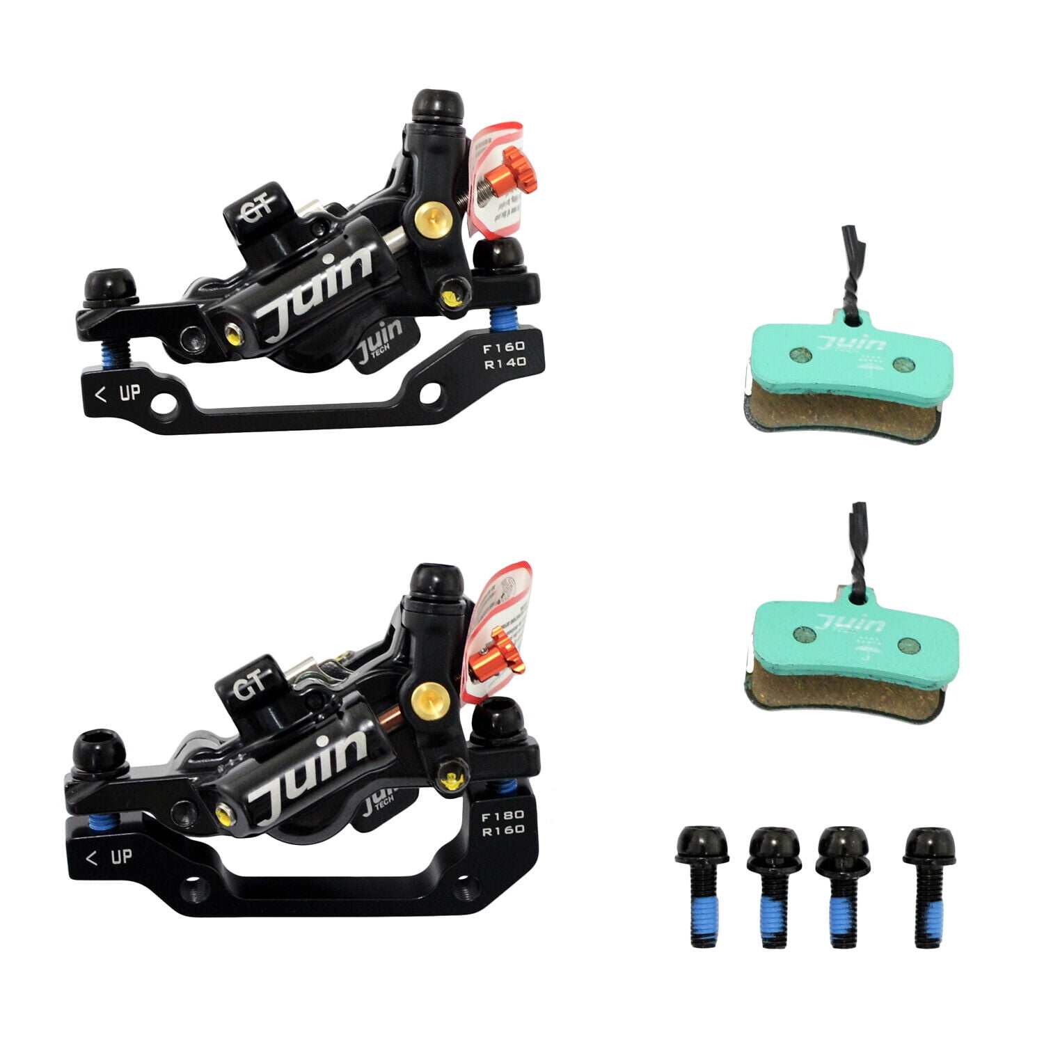 JUIN TECH GT-P 4 Pistons Road CX Hydraulic Disc Brake Caliper Set (F+R ...